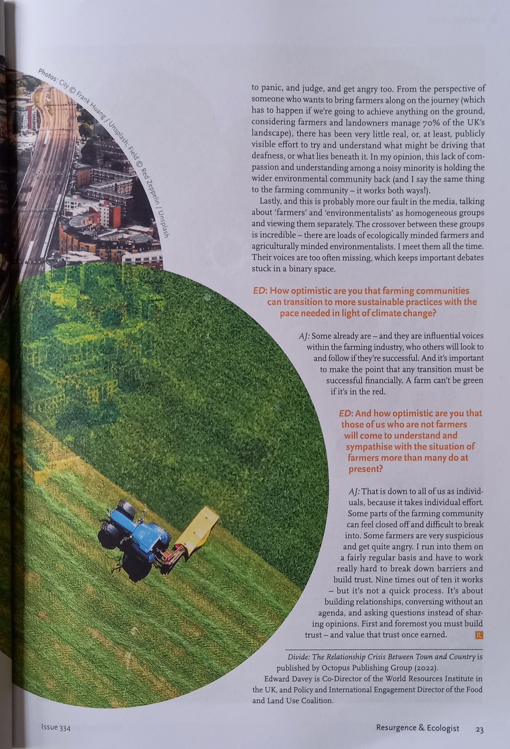 ‘Divide – The Relationship Crisis Between Town and Country’ – ANNA JONES